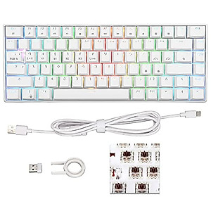 Gaming Keyboard, Ergonomic Layout Mechanical Keyboard 1800mAh Battery Wireless 2.4G for Laptop for Desktop for PC