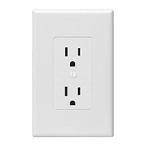 Taymac 2600W Masque Revive Polycarbonate White 1-Gang Cover, Replaces Old and Discolored Wall Plate for Electrical Outlet, Decor and Home Improvement Essentials