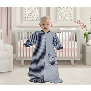 Toddler Sleeping Sack Long Sleeve 9-24M Cotton Velvet Tog 2.0 Warm12-18 Months Baby Wearable Blanket Soft Sleeping Bag with Arms 4 Seasons