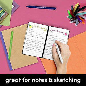 PAPERAGE Lined Pocket Journal Notebook, 2 Pack, (Turquoise), 160 Pages, Small, 3.7 inches x 5.6 inches - 100 gsm Thick Paper, Hardcover