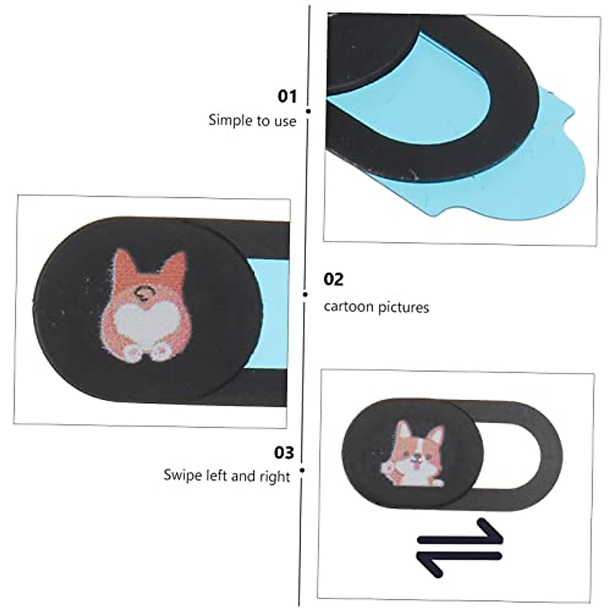SOLUSTRE Laptop Animal for Privacy Web Adorable Creative Koala Practical Cute Cartoon Pad Notebook Desktop Tablet Camera Computer Safety Against Blocker Slide Slim Phone Camera Cover