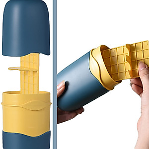 Detachable Travel Toothbrush Holder, Portable Toothbrush Case 3 in 1 Toothpaste Travel Case Holder Plastic Toothbrush Container Toothbrush Storage Box for Travel,Business,Camping, Daily Uses (Green)