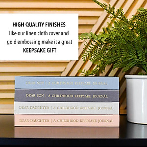 Mother Daughter Journal (Cream, 230 Pages) – Durable Dear Daughter Journal Keepsake – Linen Baby Journal Memory Book - Unique Gifts for Daughter