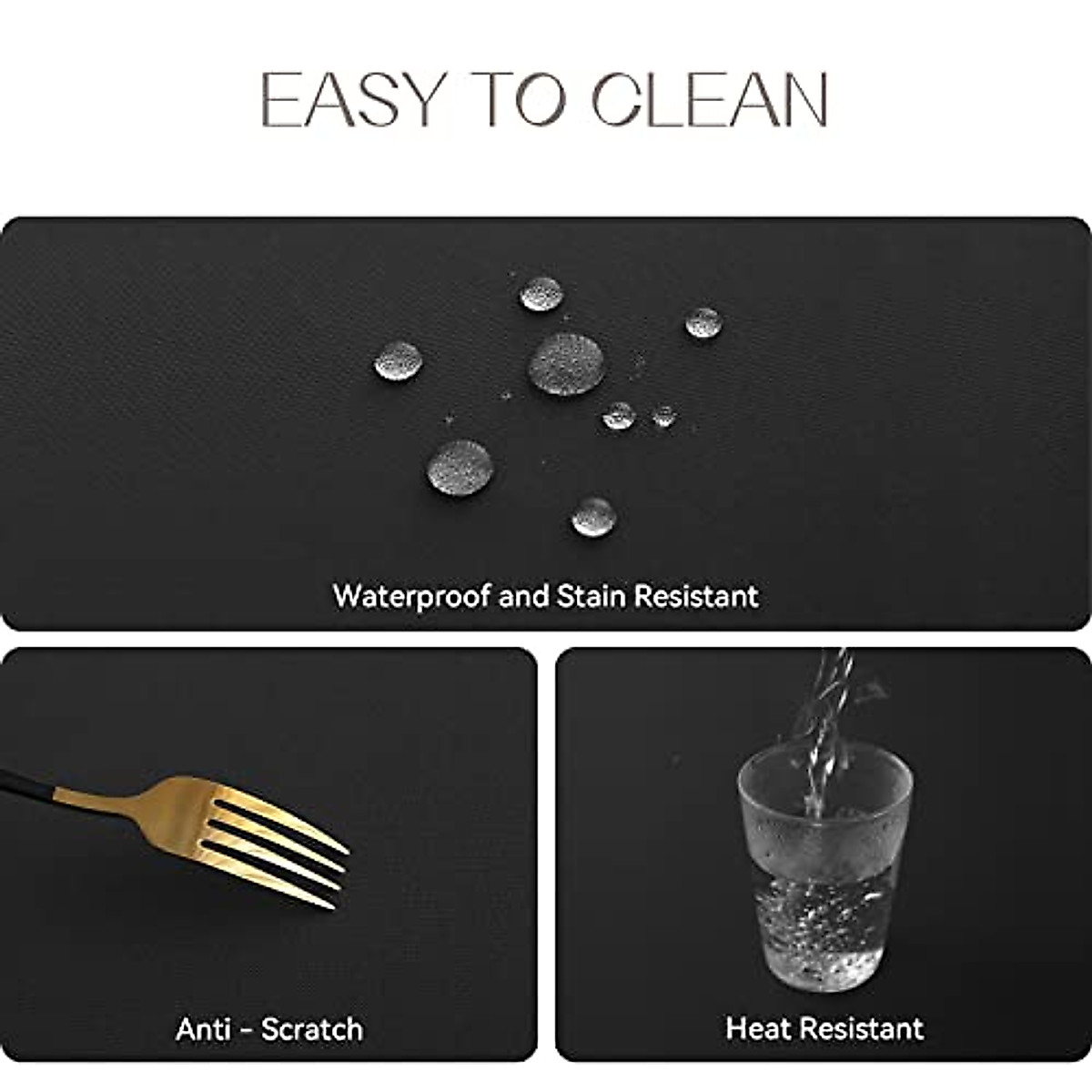 Romanstile Rectangle Tablecloth - Waterproof and Wrinkle Resistant Washable Polyester Table Cloth for Kitchen Dining/Party/Wedding Indoor and Outdoor Use (60 x 84 inch,Black)