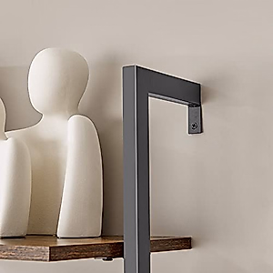 VASAGLE Industrial Ladder Shelf, 6-Tier Bookshelf, Wall Shelf for Living Room, Office, Kitchen, Bedroom, 23.6 x 11.8 x 80.6 Inches, Rustic Brown and Black ULLS103B01