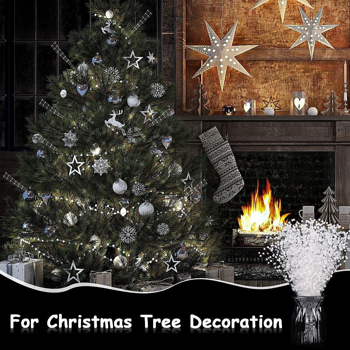 150 Pieces String Pearl Stick Pearl Garland Beads Wreath Wedding Pearl Bridal Bouquet Party Decor Beaded Strand for Wedding Party Table Decor Crafts DIY Accessories (Milky White)