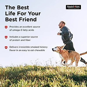 Nutri-Vet Shed Defense Soft Chews for Dogs - Supports Normal Shedding and Healthy Coat - 60 Soft Chews