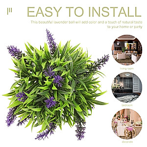 DOITOOL 2Pcs Artificial Green Plant Decorative Balls, Artificial Topiary Ball Hanging Faux Boxwood Plants for Indoor, Outdoor, Backyard, Garden, Balcony, Wedding and Home Decor