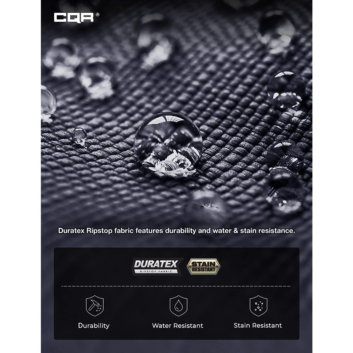 CQR Men's Ripstop Work Pants, Water Resistant Tactical Pants, Outdoor Utility Operator EDC Straight/Cargo Pants, Straight Police Navy, 44W x 30L