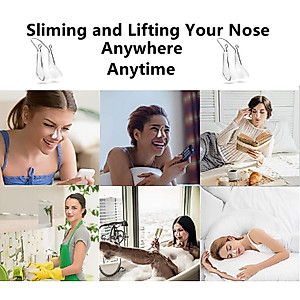 AMIJEAL Nose Shaper Clip Pain-Free Nose Bridge Straightener Corrector Soft Silicone Nose Slimmer Rhinoplasty Device Nose Up Lifting Clip Beauty Tools