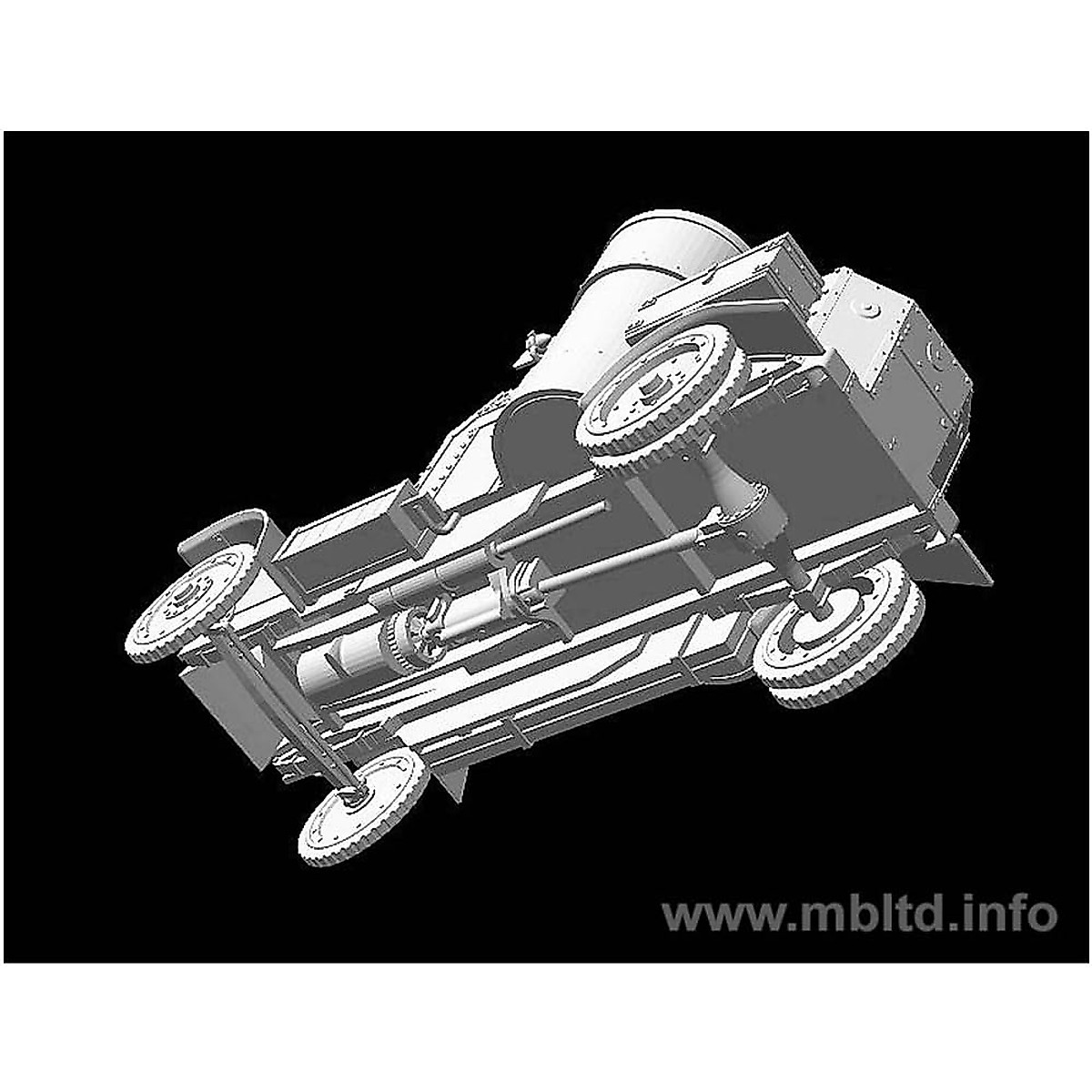 Master Box MB72008 1/72 British Austin Mk.4 Armored Car with Hotchkiss Machine Gun Plastic Model