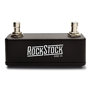 Rock Stock Dual Foot Switch Pedal - Versatile TRS Auxiliary Guitar Pedal - Expand Your Multi Effects Processor - Hand Wired and Built for the Road (Matte Black)