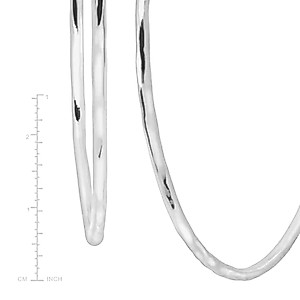 Silpada Hammered .925 Sterling Silver Hoop Earrings for Women, Jewelry Gift Idea, Essential'