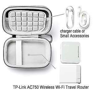 RAIACE Hard Storage Case Compatible with TP-Link AC750 Wi-Fi Travel Router (Case Only, Not Include The Device)