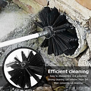 12pcs Chimney Sweep Kit, Flexible Chimney Cleaning Brush Kit Air Duct Cleaning Kit, Nylon Dryer Vent Cleaner Kit with 11 Chimney Rods & 1 Brush Head for Drill Fireplace Sewage Pipe Wood Burner Stove