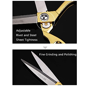 8-inch Tailor Scissors Gold-plated Tailor Scissors Alloy Clothing Wire Cloth Tailor Scissors Multipurpose Scissors