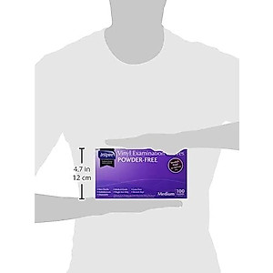 Inspire Medical Gloves Exam Gloves | Powder Free Stretch Vinyl Gloves | Disposable Gloves Disposable Latex Free Gloves | Cooking Gloves Disposable Food Safe Food Prep Gloves Plastic Gloves Disposable