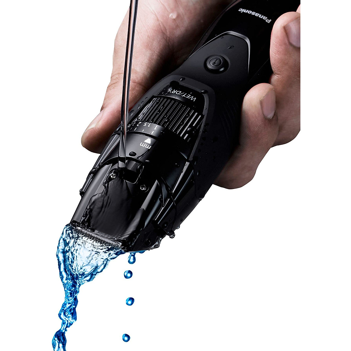 Panasonic Newest Wet/Dry Beard Cordless Men's Beard Trimmer with Precision Dial, Adjustable 19 Length Setting, Rechargeable Battery, Washable, BROAGE Black Cleaning Cloth