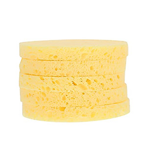 POPETPOP Saddle Evergreen Pet Supplies 25Pcs Round Hermit Crab Sponges Portable Water Dish Crab Sponge Crab Tank Humidity Supplies for Pet Hermit (Yellow) 60x80CM Sea Sponge Crab