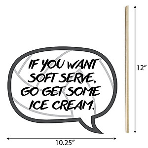 Big Dot of Happiness Funny Bump, Set, Spike - Volleyball - Baby Shower or Birthday Party Photo Booth Props Kit - 10 Piece