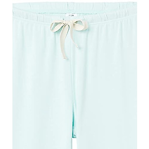 Amazon Essentials Women's Pajama Jogger - Lightweight Lounge Terry, Plus Size, Aqua Blue, Large