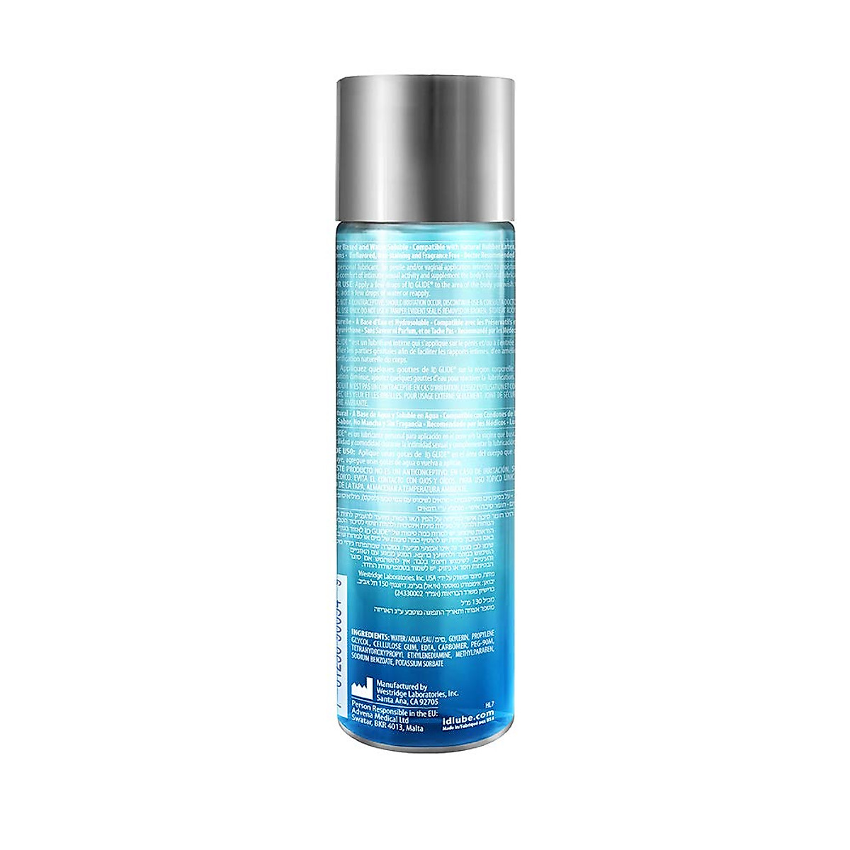 ID Glide Lube 4.4 fl oz Personal Lubricant Water Based Lube For Couples Pleasure Women & Men Pleasure Sensation Sex Lube to Enhance Natural Feeling Made in USA by ID Lubricants