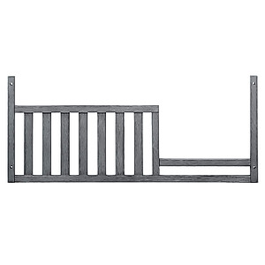 Soho Baby Manchester Crib to Toddler Bed Guard Rail Conversion Kit, Wire Brush Rustic Gray Finish, GreenGuard Gold Certified