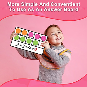 Magnetic Ten-Frame Set - Math Manipulatives Games for Kindergarten Elementary, 6 Ten Frames & 66 Magnetic Math Counters Toys for Boys/ Girls , STEM Learning Educational Number Toy For Children's Gift…