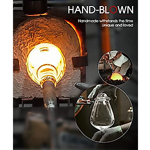 ROVSYA Red Wine Glasses Set of 4-28oz Large Wine Glasses Hand Blown Crystal-Clearer,Lighter for Wine Tasting, Gift Packaging for Valentine's Day, Anniversary, Father's Day, Birthday