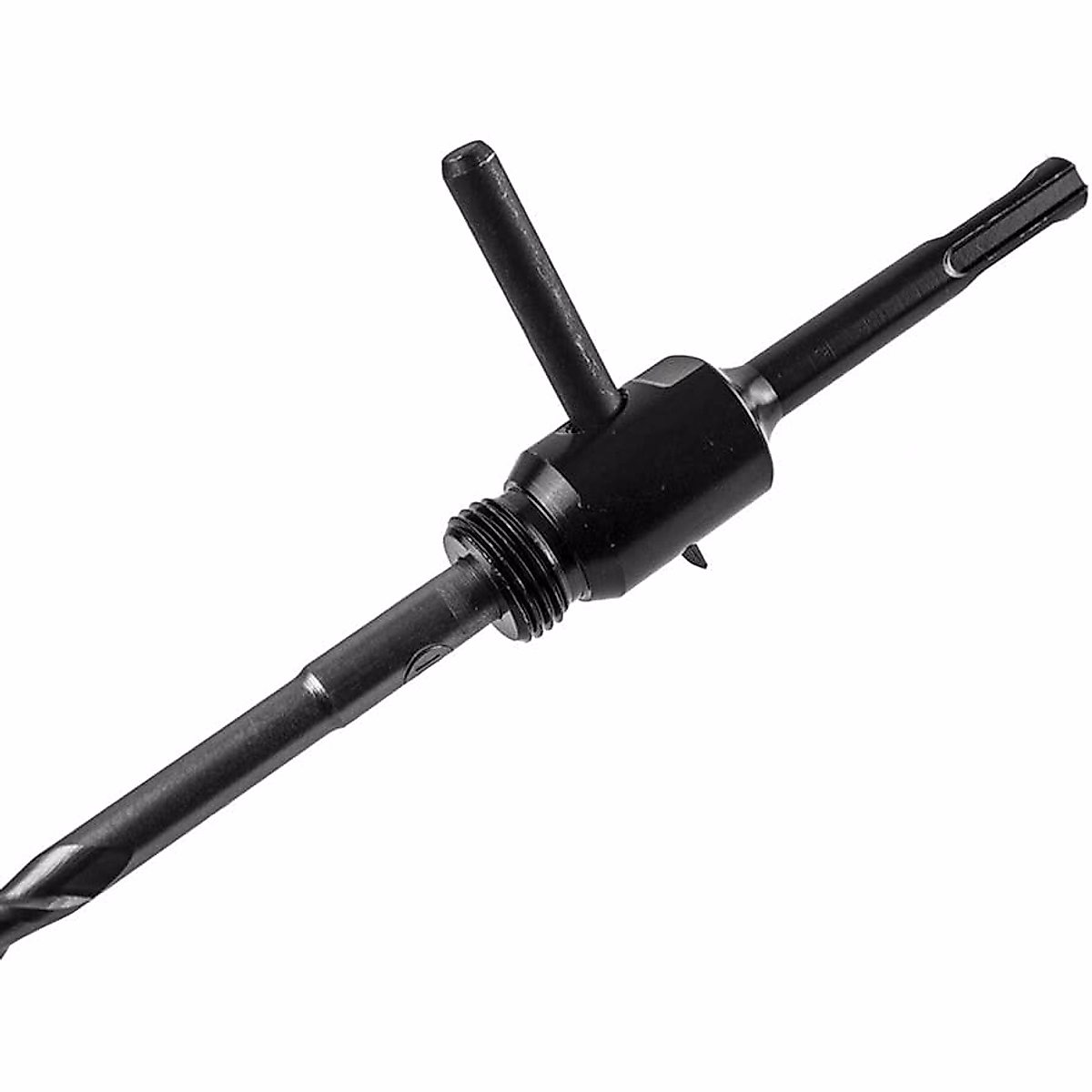 Jeremywell Dry Diamond Drill Core Bit for Brick and Concrete with Pilot Bit - 5" (127mm) Diameter with SDS Plus Arbor for #30/40 Diamond, Laser Welded