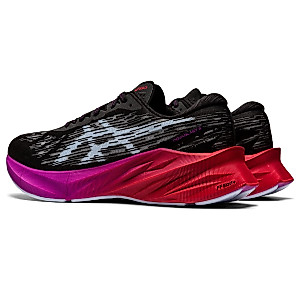 ASICS Women's NOVABLAST 3 Running Shoes, 8, Black/Soft Sky