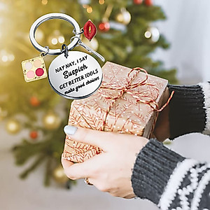 TIIMG Bailey Merch Nay Nay I Say Suspish Get Better Idols Make Good Choices Keychain for True Crime Show Lover (NAY NAY)