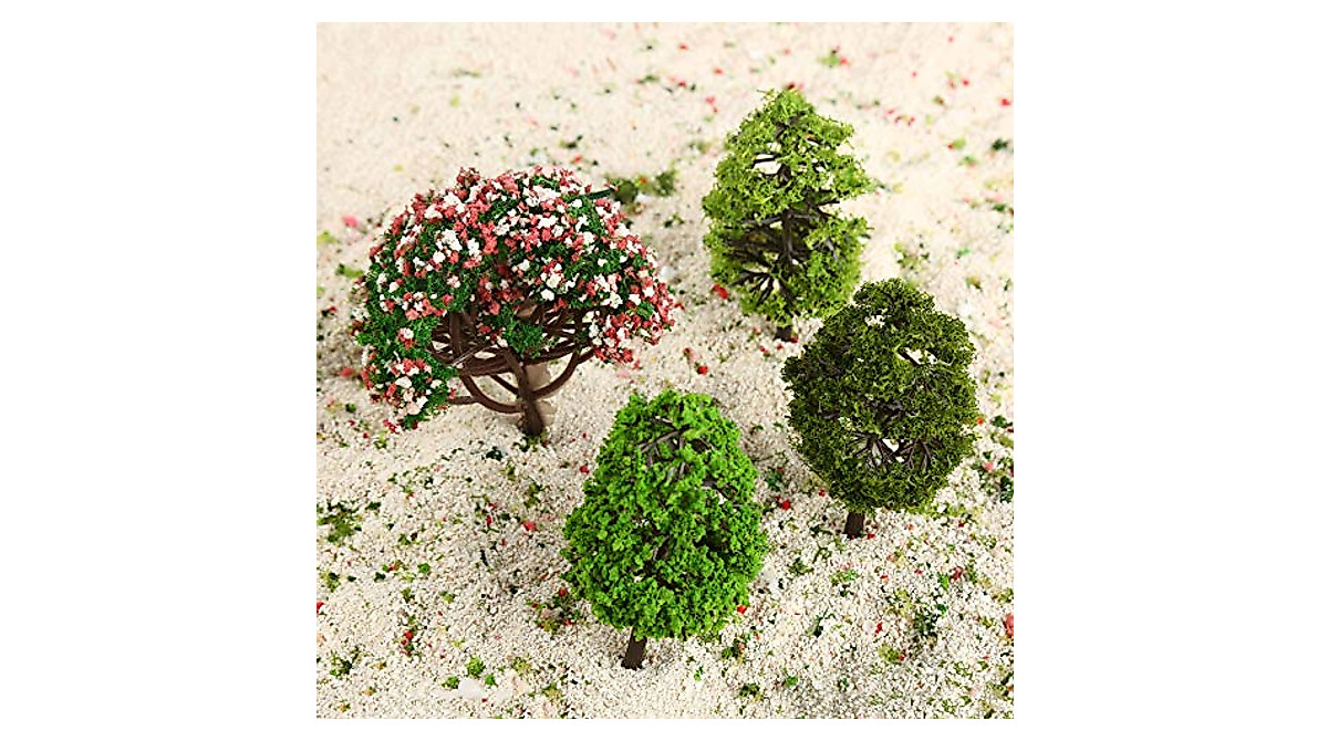 70pcs HO Scale Model Trees for Train Scenery