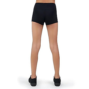 Capezio girls Team Basic Gusset athletic shorts, Black, 10 12 US