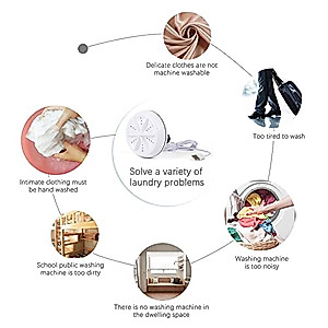 jeerbly Portable Washing Machine Turbo Washer,Ultrasonic Turbine Washing Machine 3 In 1 Dishwashers,Mini Washing Machine with USB for Travel Trip Rooms