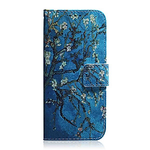 YOUKABEI MojieRy Phone Cover Wallet Folio Case for Samsung Galaxy A40, Premium PU Leather Slim Fit Cover for Galaxy A40, 2 Card Slots, Nice Cover, Apricot Flower