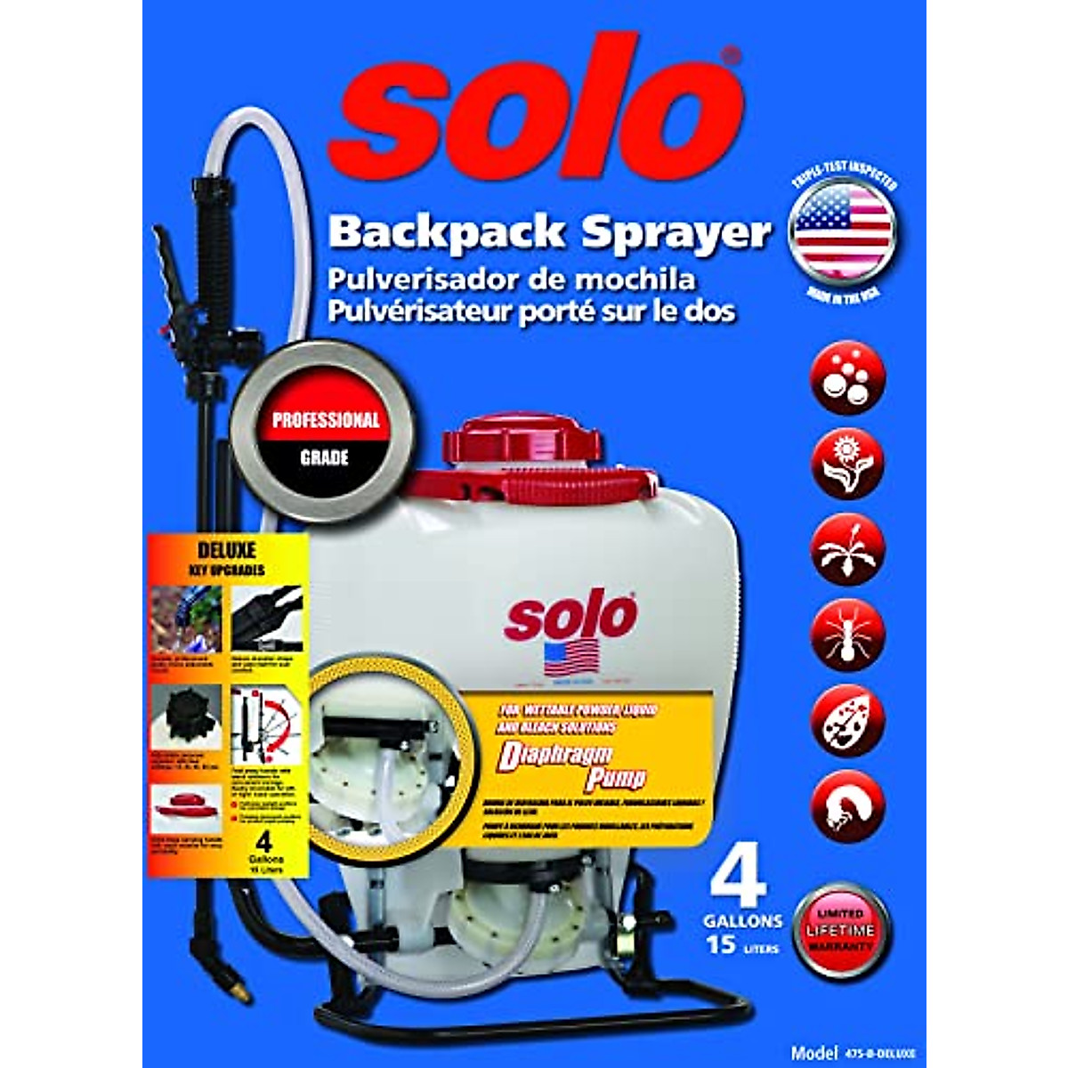 Solo 475-B-DELUXE 4-Gallon Professional Backpack Sprayer