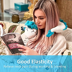 YOUDirect Anime Cute White Dragon Neck Pillow U-shaped Travel Pillow- Doll Plush Toy Haku Dragon Neck Pillow, Soft Plush Dragon Stuffed Doll