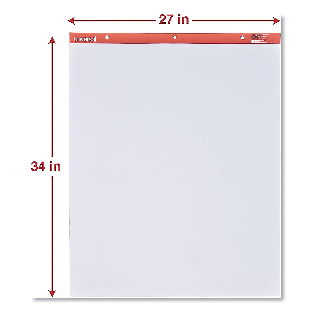Universal UNV35600 27 in. x 34 in. Unruled Easel Pads/Flip Charts - White (50 Sheets, 2/Carton)