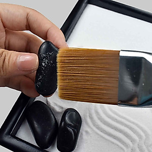 Artcome Japanese Zen Sand Garden for Desk with Rake, Stand, Rocks and Mini Furnishing Articles - Office Table Accessories, Mini Zen Sand Garden Kit - Meditation Gifts