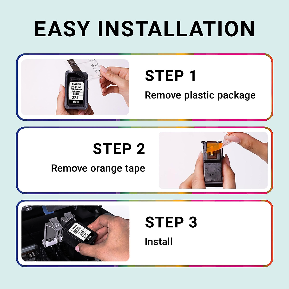 Canon PG-275 Black Ink Tank, Compatible to PIXMA TS3520, TS3522 and TR4720 Printers