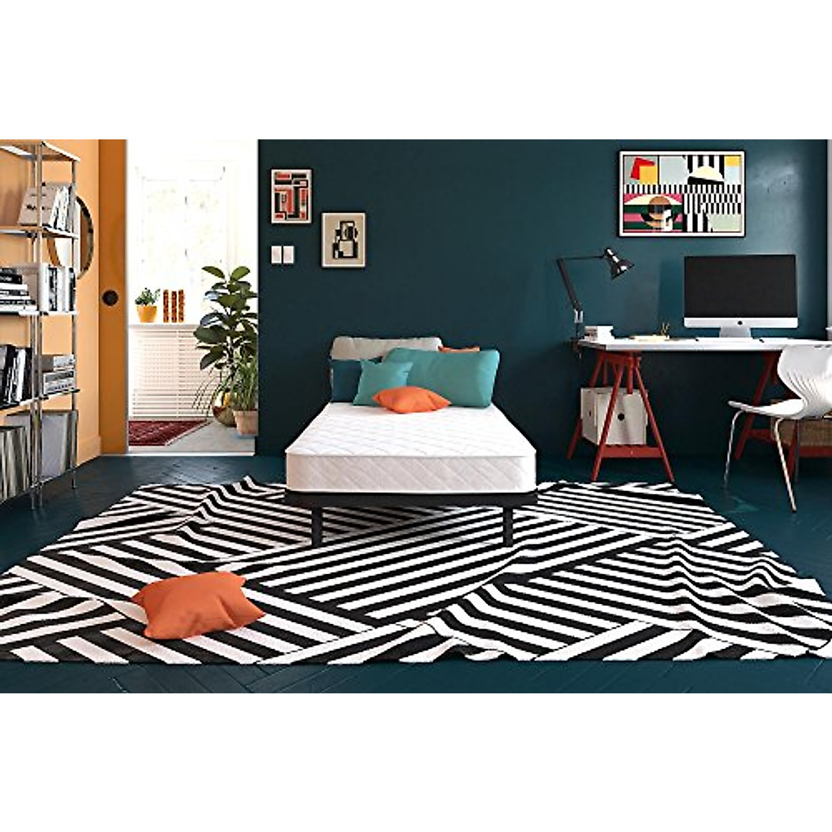 Signature Sleep 6” Coil Mattress made with CertiPUR-US® certified foam , Twin,White