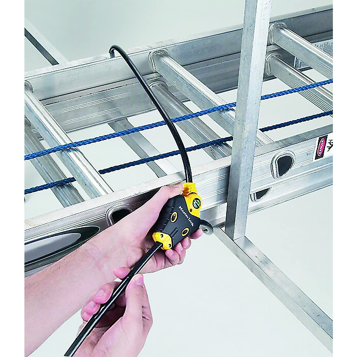 Master Lock 8413DPF Python Cable Lock with Key, 1 Pack, Black and Yellow, 6' x 3/8" diameter