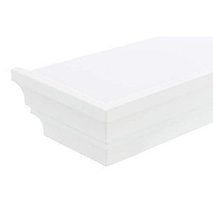 kieragrace Madison Contoured Floating Wall Shelf - White, 16", Set of 3