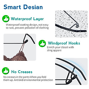 FSUTEG No Bump Rubber Coated Hangers 20 Pack - Heavy Duty Contour Metal Clothes Hangers, 15-18lb Weight Capacity, Non-Slip & Space Saving for Wardrobe, Closet, Dorm (16.5 Inch, Black)