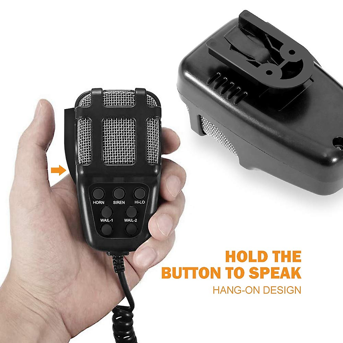 MOTLTECH 100W 12V 7 Tone Sound Car Siren Speaker Mic PA System Emergency Sound Amplifier