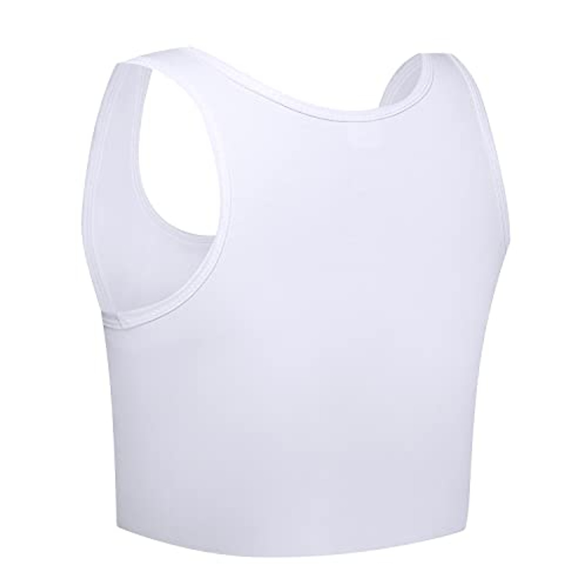 INRANXISM Chest Binder for Women FTM Cotton Binder Trans Hook Binder Bra for Transgender Tank Top (Large, White)