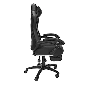 RESPAWN 110 Pro Gaming Chair - Gaming Chair with Footrest, Reclining Gaming Chair, Video Gaming Computer Desk Chair, Adjustable Desk Chair, Gaming Chairs For Adults With Headrest Pillow - Black