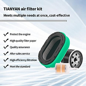 TIANYAN 32 083 09-S Air Filter&Oil Filter&Fuel Filter kits for Kohler 7000 Series KT610 KT620 KT715 KT725 KT730 KT735 KT740 KT745 19HP-26HP Engine MTD Lawn Mower 32 083 09 32 883 09-S1