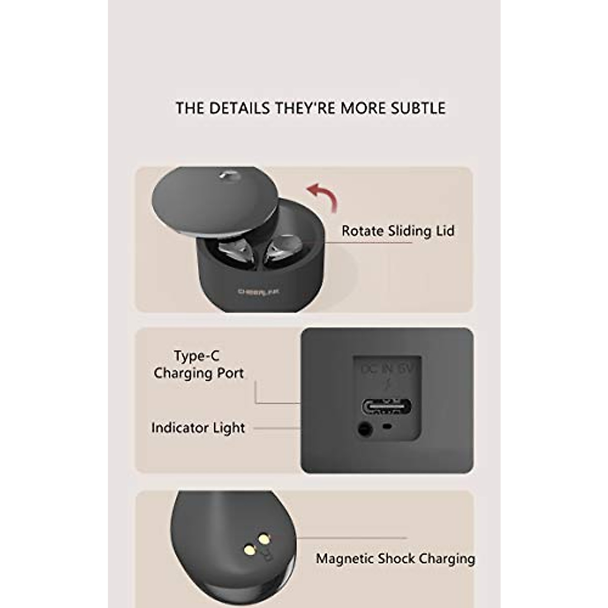 CHEERLINK Wireless Earbuds Bluetooth Headphones 5.0 Earphone, 3D Stereo Sound Earphones Portable with Charging Case Bulid-in Mic IPX7 Waterproof Earbuds TWS for Work/Running/Travel/Gym
